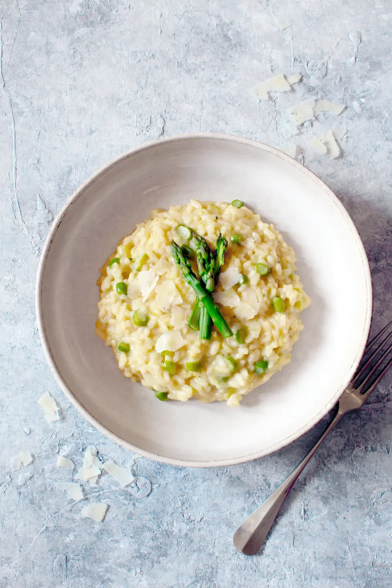 Risotto aux asperges vertes et parmesan - Recette au fromage