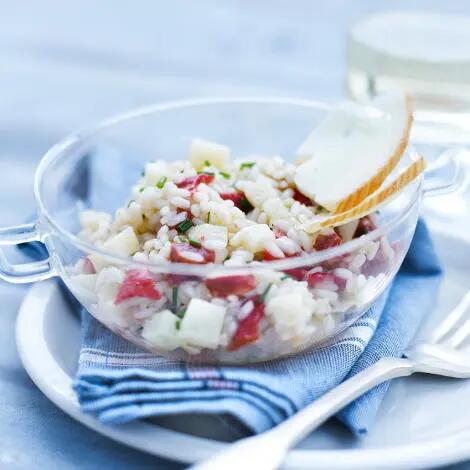 Salade de riz facile au fromage - Recette au fromage