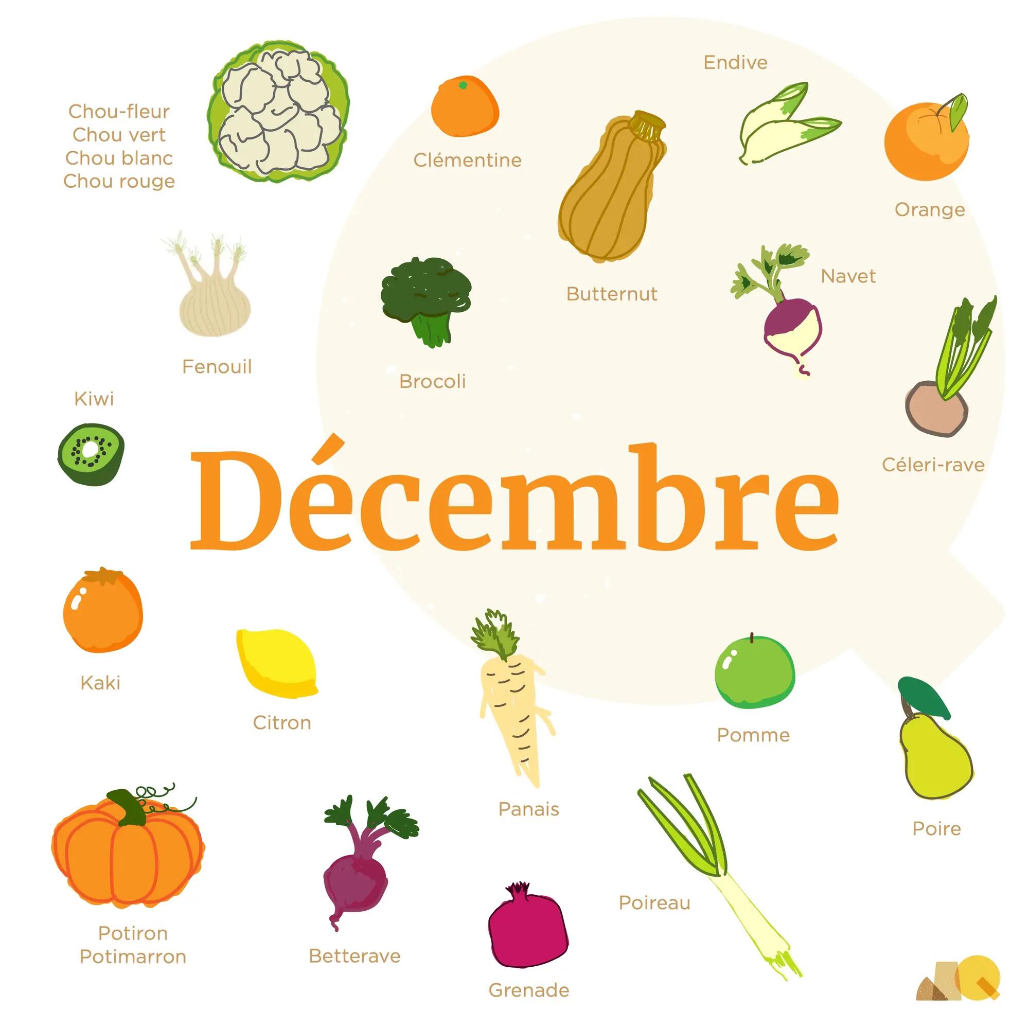 Calendrier des fruits et légumes de saison