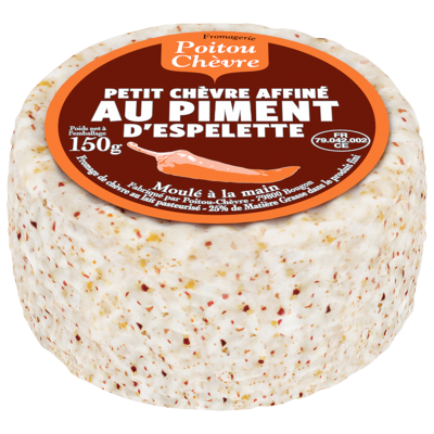 Petit chèvre affiné au piment d'Espelette Poitou Chèvre