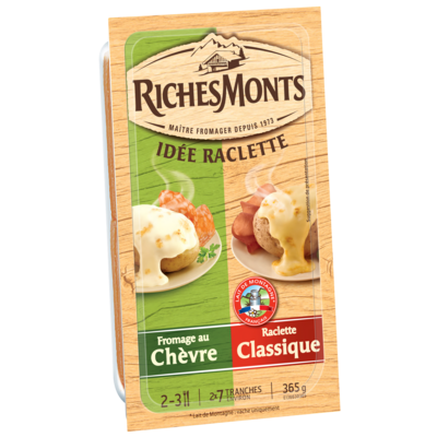 RICHES MONTS RACLETTE DUO CLASSIQUE & FROMAGE AU LAIT DE CHÈVRE ...