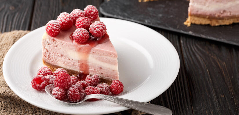 Cheesecake aux framboises et fromage frais - Recette au fromage