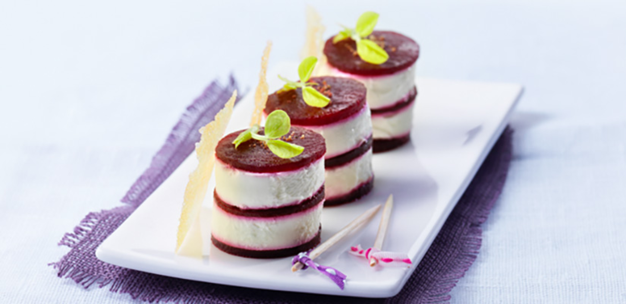 Millefeuille de betterave au fromage frais - Recette au fromage