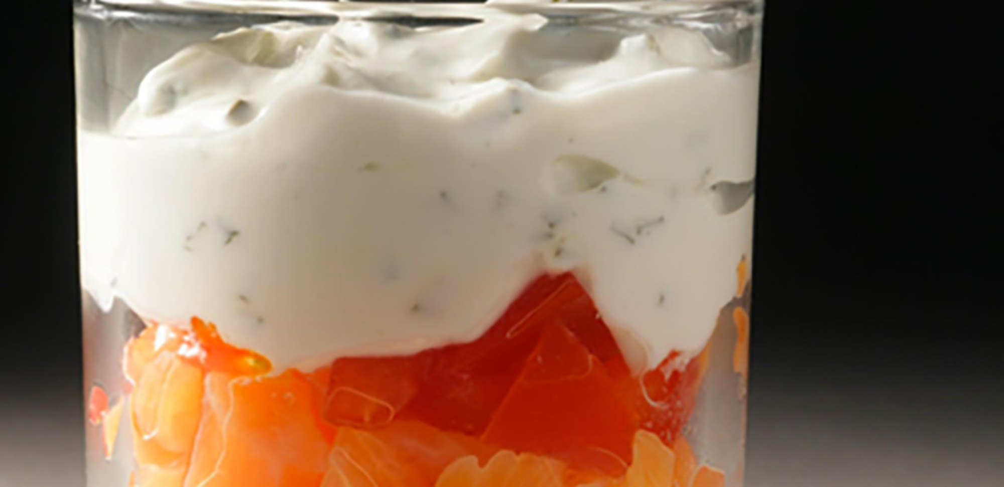 Verrine de saumon fumé et fromage frais - Recette au fromage
